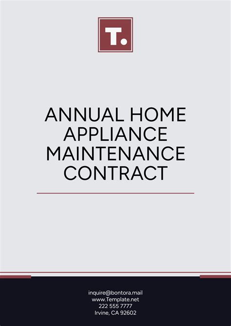 Free Comprehensive Annual Maintenance Contract Template To Edit Online