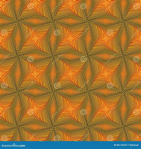 Seamless Pattern With Rotating Yellow Shapes Stock Vector Illustration Of Abstract Helix