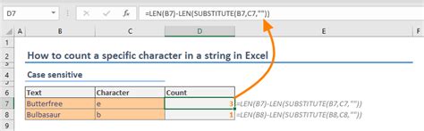 How To Count A Specific Character In A String In Excel
