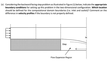 V Considering The Backward Facing Step Problem As