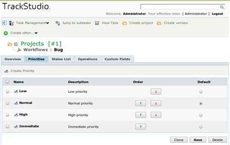 How To Configure The Set Of Priorities For A Workflow TrackStudio