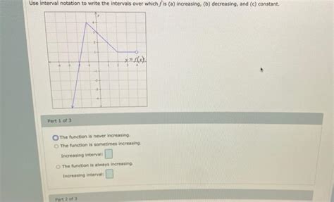 Solved Use Interval Notation To Write The Intervals Over