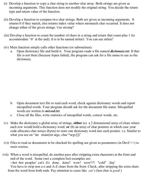 Solved I Develop A Function To Copy A Char String To