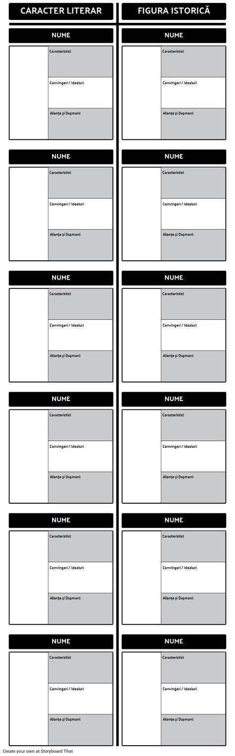 Alegoria Caracter T Chart Template Storyboard Por Ro Examples