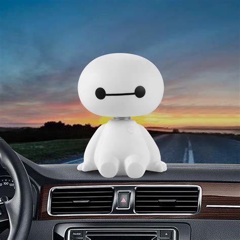 자동차 인테리어 로봇 보블 헤드 떨고 머리 자동차 장난감 큰 영웅 Baymax 자동차 장식 인형 장식 자동차 액세서리장식품