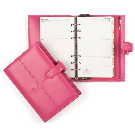 Filofax - Classic Cross Pink Leather Personal Organiser