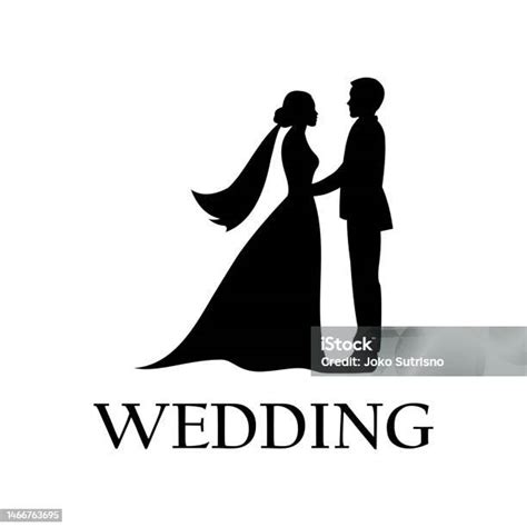 웨딩 커플입니다 실루엣 결혼식에 대한 스톡 벡터 아트 및 기타 이미지 결혼식 기혼 남자 Istock