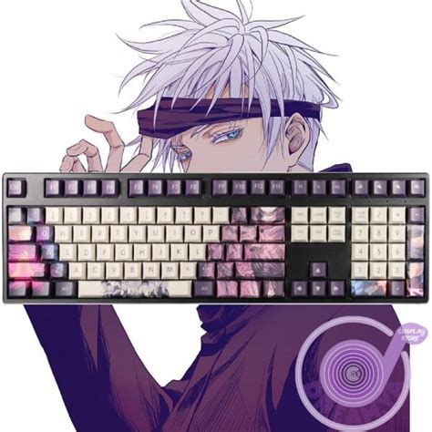 Jujutsu Kaisen Gojo Satoru Theme Mechanical Keyboard Keycaps Fashion Cool Keyboard Collection