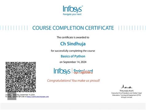 Cherukupalli Sindhuja On Linkedin Python Infosysspringboard