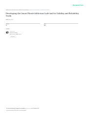 Modeling Smartphone Addiction Pdf See Discussions Stats And Author Profiles For This