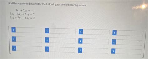 Solved A Set Up A Linear System Whose Solution Provides
