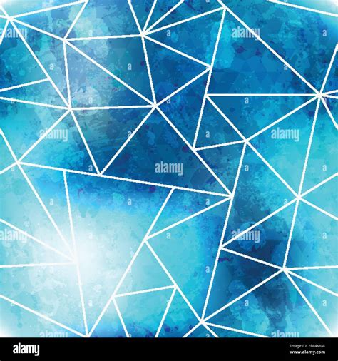 Blue Triangle Seamless Pattern With Grunge Effect Stock Vector Image Art Alamy