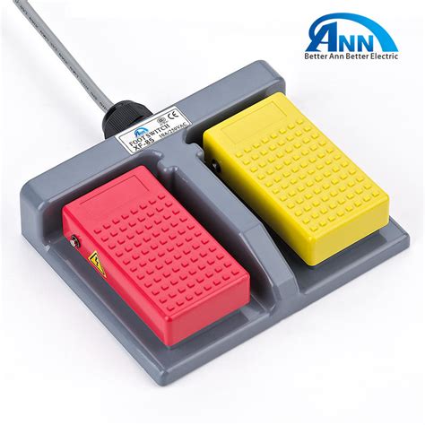Double Pedal Push Button Foot Switch With Plastic Material Foot Switch And Pedal Switch