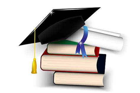 졸업식 디자인을 위한 인사말 배너 3d 졸업 모자 책 졸업 두루마리 졸업생 여러분 축하합니다 벡터 그림입니다 1위에 대한 스톡 벡터 아트 및 기타 이미지 Istock