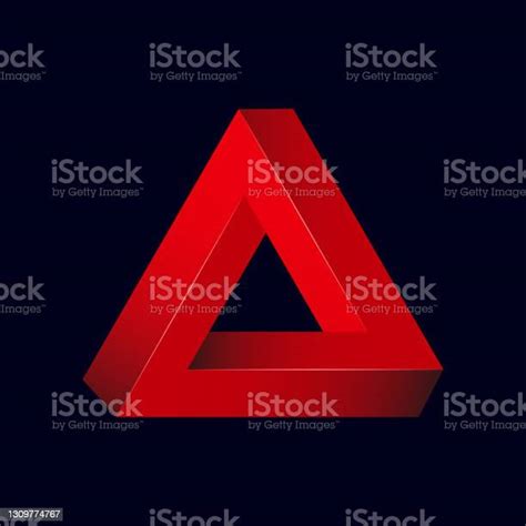 Impossible Triangle Optical Illusion Triangular Shape 3d Abstract