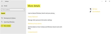 Search Settings In Windows Permissions History Searching Windows