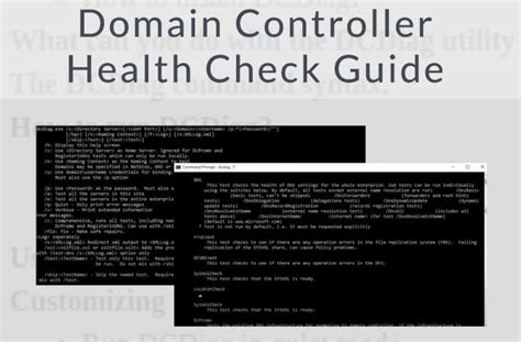 Domain Controller Health Check Guide Installing And Using Dcdiag