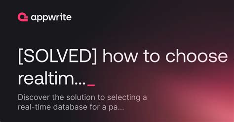 [solved] how to choose a realtime database for a specific user by user