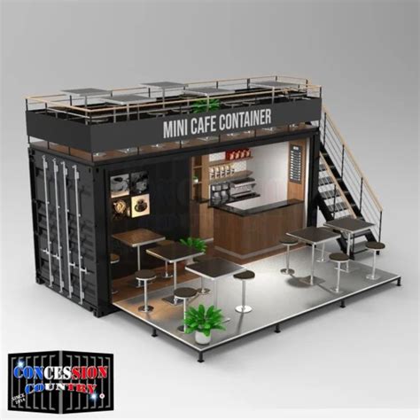 Prefabricated Container Coffee Shop Cafe House Luxury Container Restaurant Bar With Kitchen For