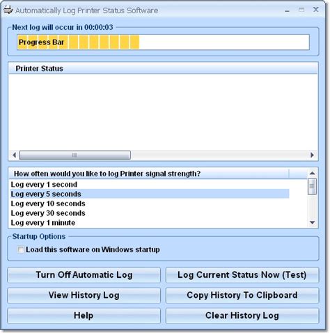 Automatically Log Printer Status Software Download