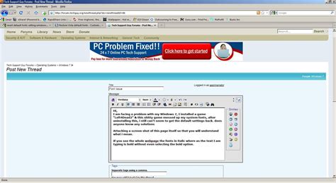 Solved Font Issue Tech Support Guy
