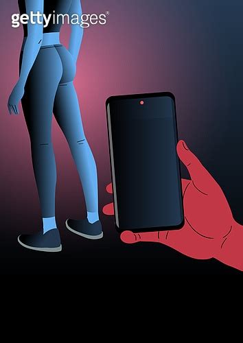 불법촬영 사진촬영 디지털성범죄 사회이슈 휴대폰 전화기 불안 컨셉 이미지 Jv12519783 게티이미지뱅크