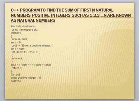 Solved C Program To Find The Sum Of First N Natural