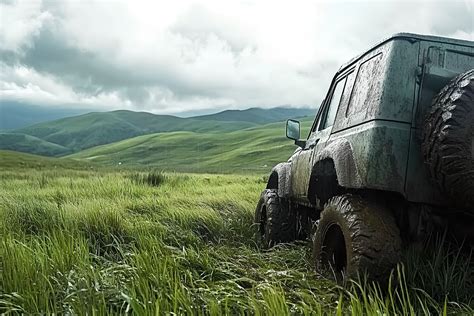 草地停车ai数字艺术 土地越野车草地停车自然风光写实商业照片 Ai图片免费下载png格式4032像素编号71379761 千图网