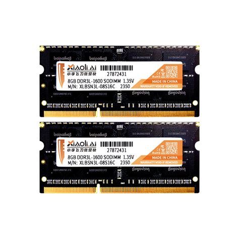 Laptop Dram Memory Module Sodimm Ddr3l 4 8gb 1600mhz 1 35v Xiaoli Ai Xiaoli Ai Memory