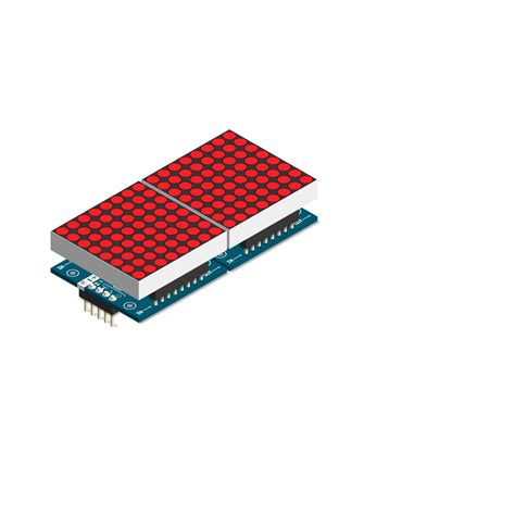 Módulo 2x Matriz De Led 8×8 Max7219 Vermelho 90° Yibo