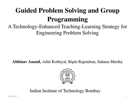 Guided Problem Solving And Group Programming Powerpoint Slides