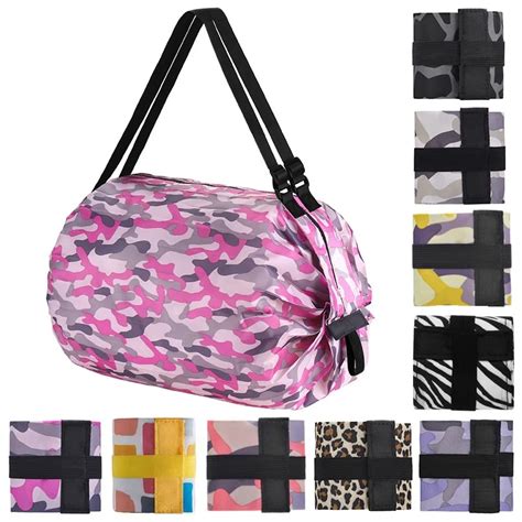 2023 일본 접이식 쇼핑백 에코 대용량 싱글 숄더 토트 식료품 쇼핑 파우치 여행 보관 가방