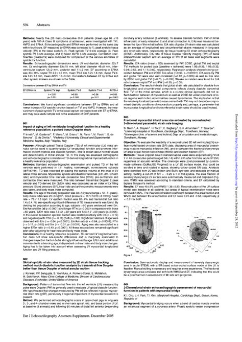 Pdf 662 Global Systolic Strain Rates Measured By 2d Strain Tissue Tracking Method Match
