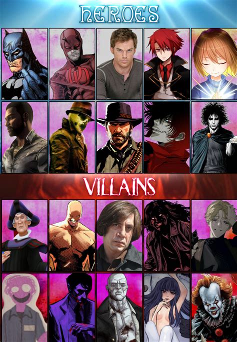 Heroes Vs Villains Thingy By Captainhavik On Deviantart