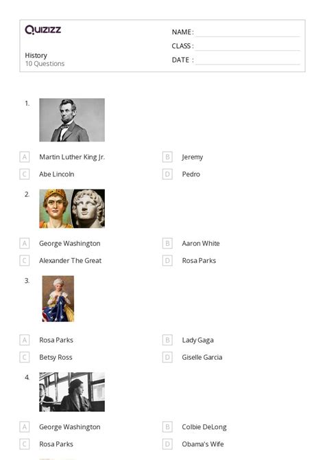 History Worksheets For Th Class On Quizizz Free Printable