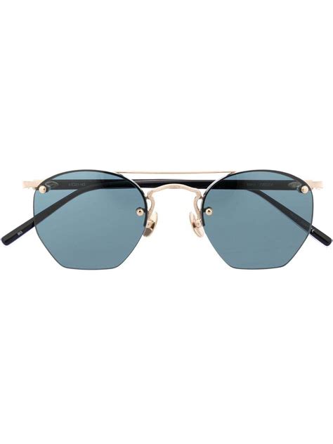 Matsuda Rimless Tinted Sunglasses Blue Editorialist