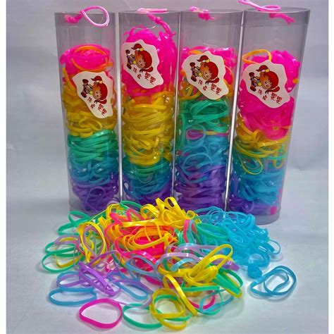 Kit 200 Elastico Borrachinha Liguinha De Cabelo Silicone E Grosso