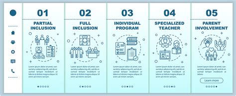 포괄적 인 교육 온보딩 벡터 템플릿 전문 교사 부분 및 전체 포함 아이콘과 반응 모바일 웹 사이트 웹 페이지 연습 단계 화면입니다 Rgb 색상 개념 가득 찬에 대한 스톡