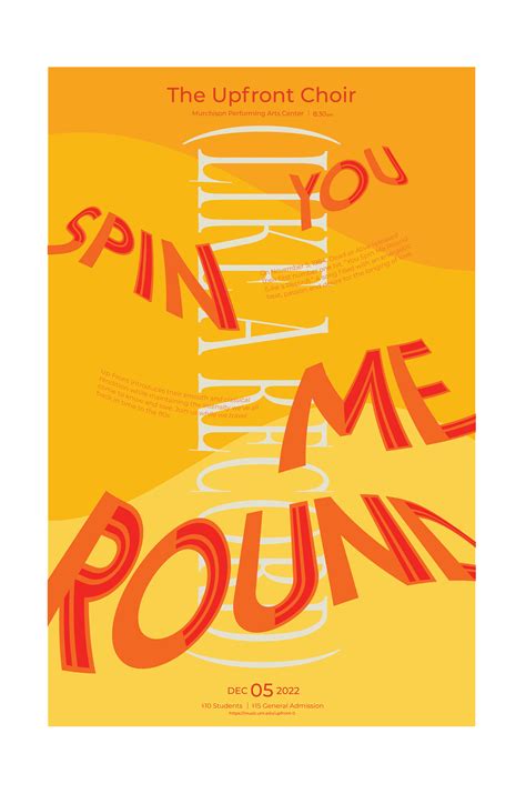 You Spin Me Round Like A Record Concert Poster On Behance