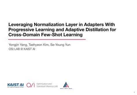 Presentation File Of Paper Leveraging Normalization Layer In Adapters