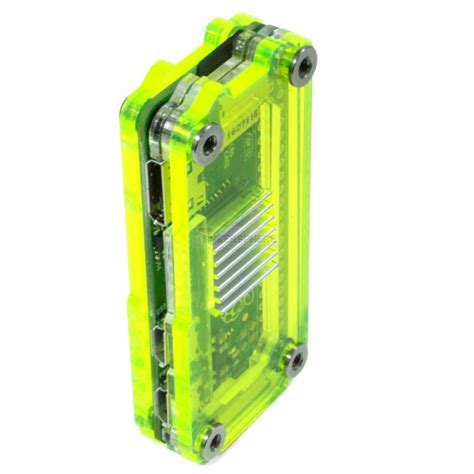 790 C4labs Zebra Zero Heatsink Case Raspberry Pi Zero Zero W Lazer Lime Tinkersphere
