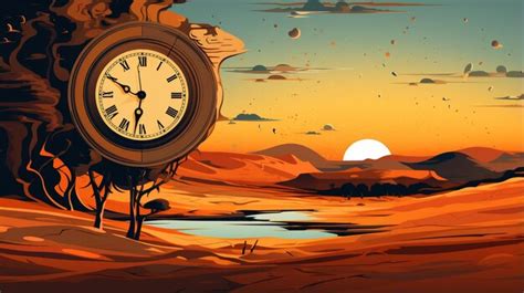 Premium Ai Image Retro Sunset