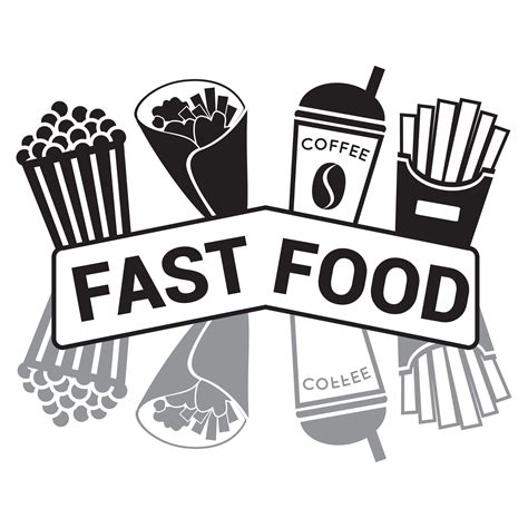 Fast Food Line Icon Street Fast Food Logo Set 36045083 Vector Art At
