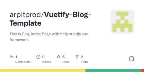 Github Arpitprodvuetify Blog Template This Is Blog Index Page With