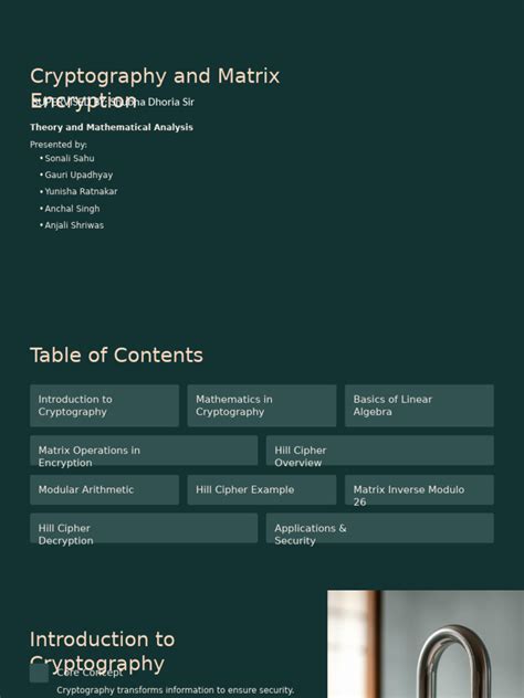 Cryptography And Matrix Encryption Pdf Cryptography Encryption