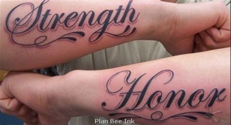 Honor Strength Tattoos 20 Beautiful Loyalty Tattoo Designs