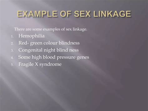 Sex Linkage PPTX Eye And Vision Conditions Diseases And Conditions