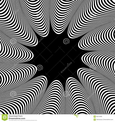 Abstract Element With Radiating Lines Monochrome Concentric Ra Stock Vector Illustration Of