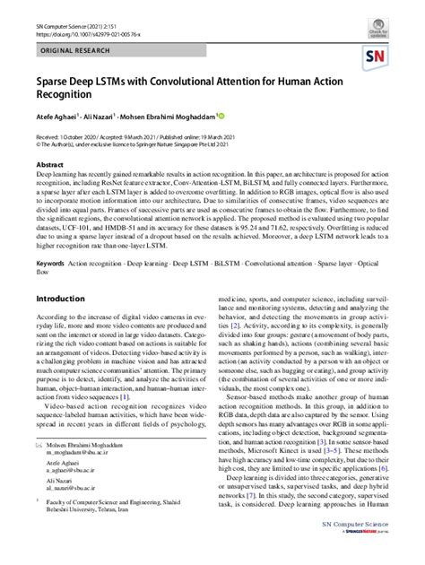 Pdf Sparse Deep Lstms With Convolutional Attention For Human Action