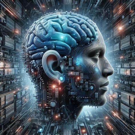Human Brain Intertwined With A Circuit Board Reminiscent Of A Computers Ram Ai Generated